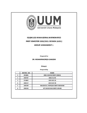 Sqqm03 - Chapter 3 Quadratic function - 3: INTRODUCTION TO QUADRATIC FUNTION Quadratic function ...