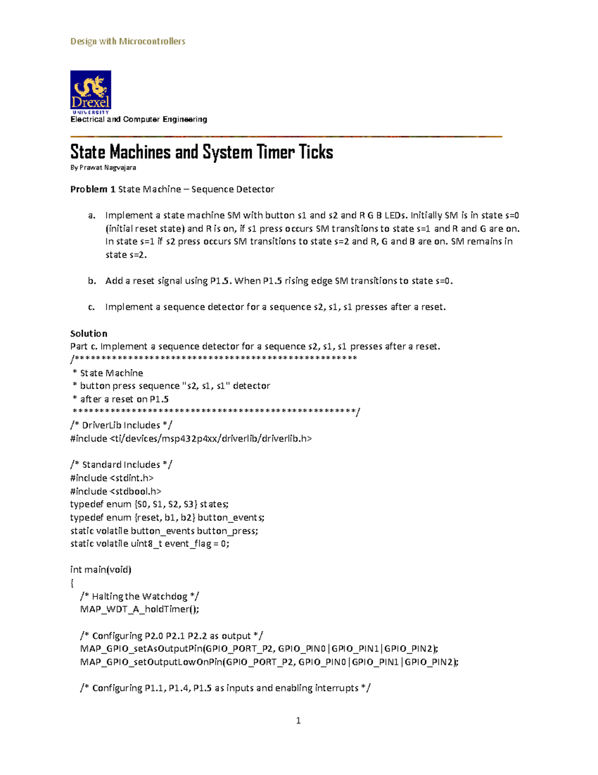 ECE-204 - Design with Microcontrollers CourseWork Notes and Material ...
