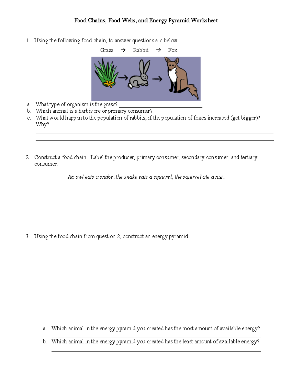 Food chain-1-10 - REPASO Y PROFUNDIZACION SOBRE CADENAS ALIMENTICIAS ...