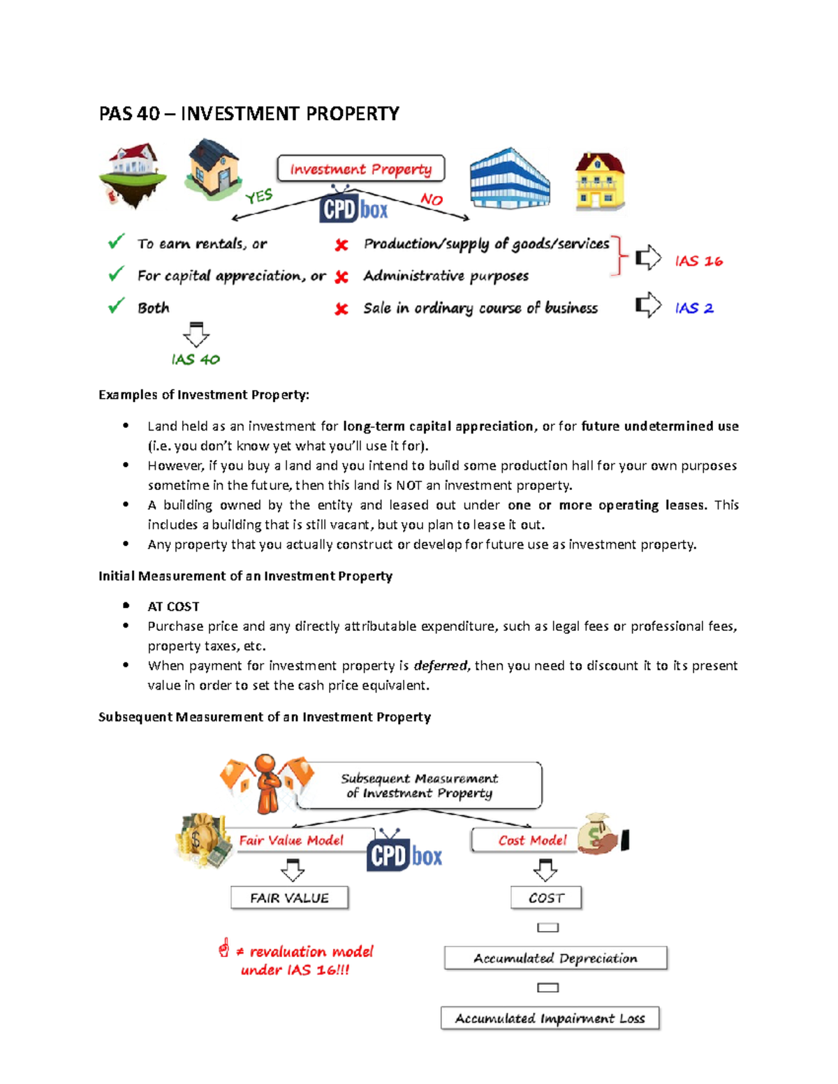 PAS 40 - Investment Property - PAS 40 – INVESTMENT PROPERTY Examples of ...