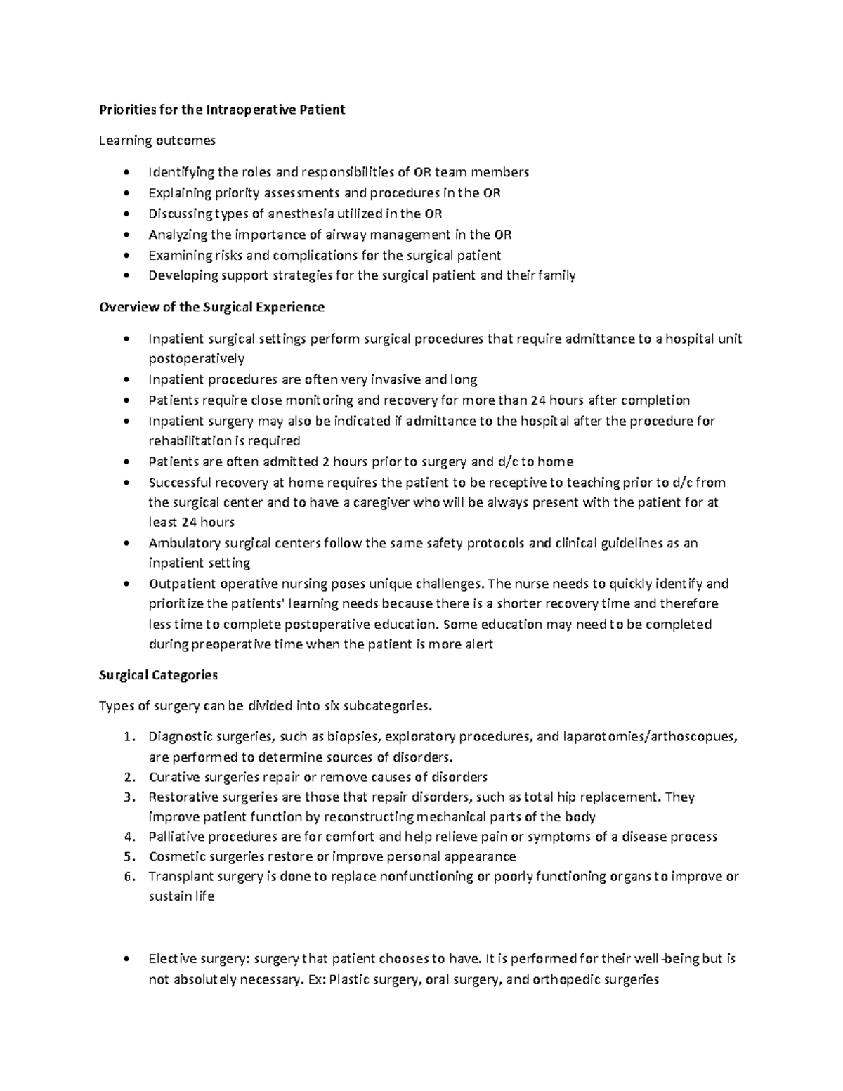 Chapter 16 - Intraoperative Patient - Priorities for the Intraoperative ...
