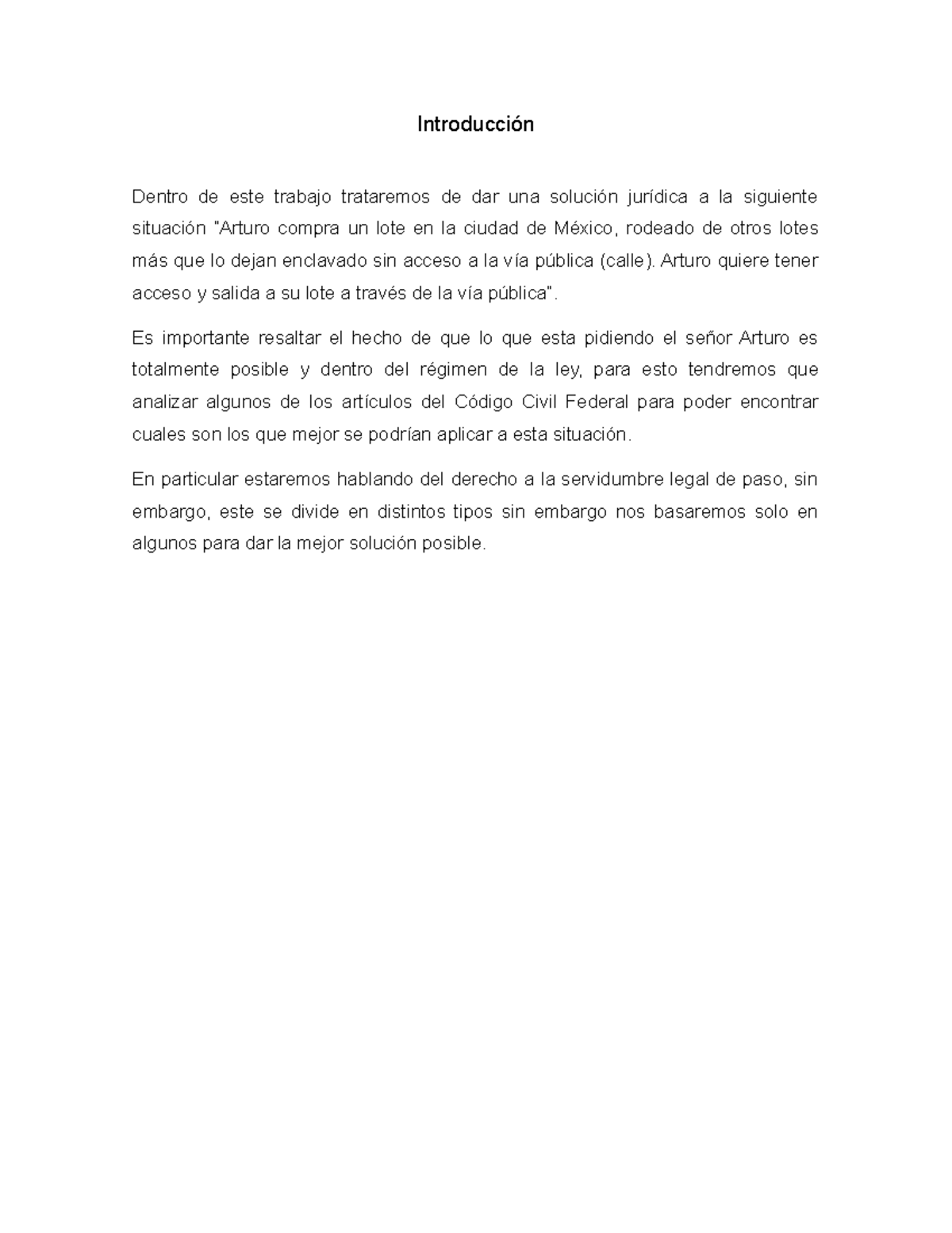 Servidumbre de paso - Introducción Dentro de este trabajo trataremos de ...