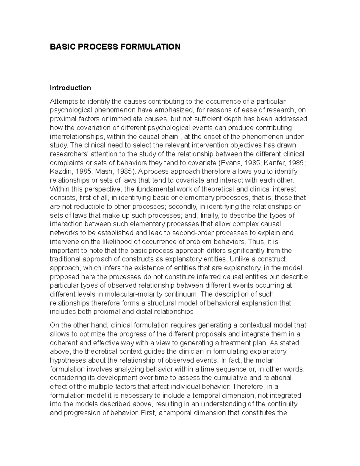 Basic process formulation - BASIC PROCESS FORMULATION Introduction ...