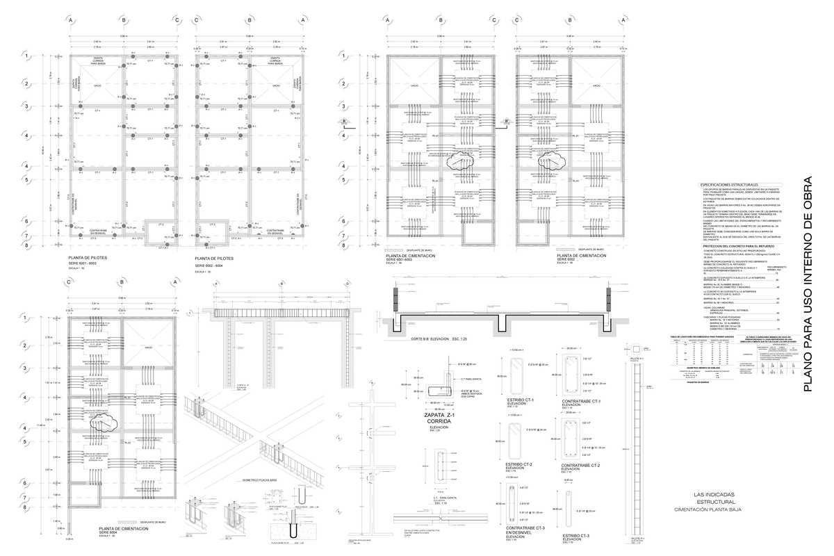 Planos Muestra - rdthh - ZAPATA CORRIDA PARA BARDA CT- CT- CT- CT- CT ...