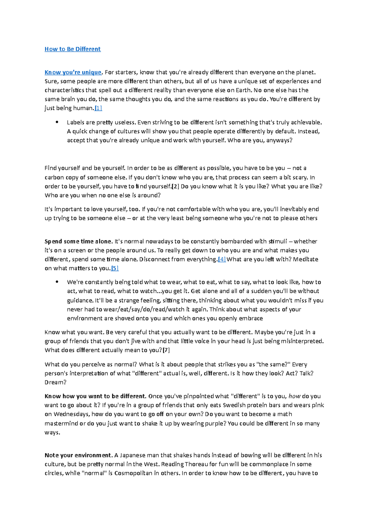 How to Be Different in certain way for human - How to Be Different Know ...