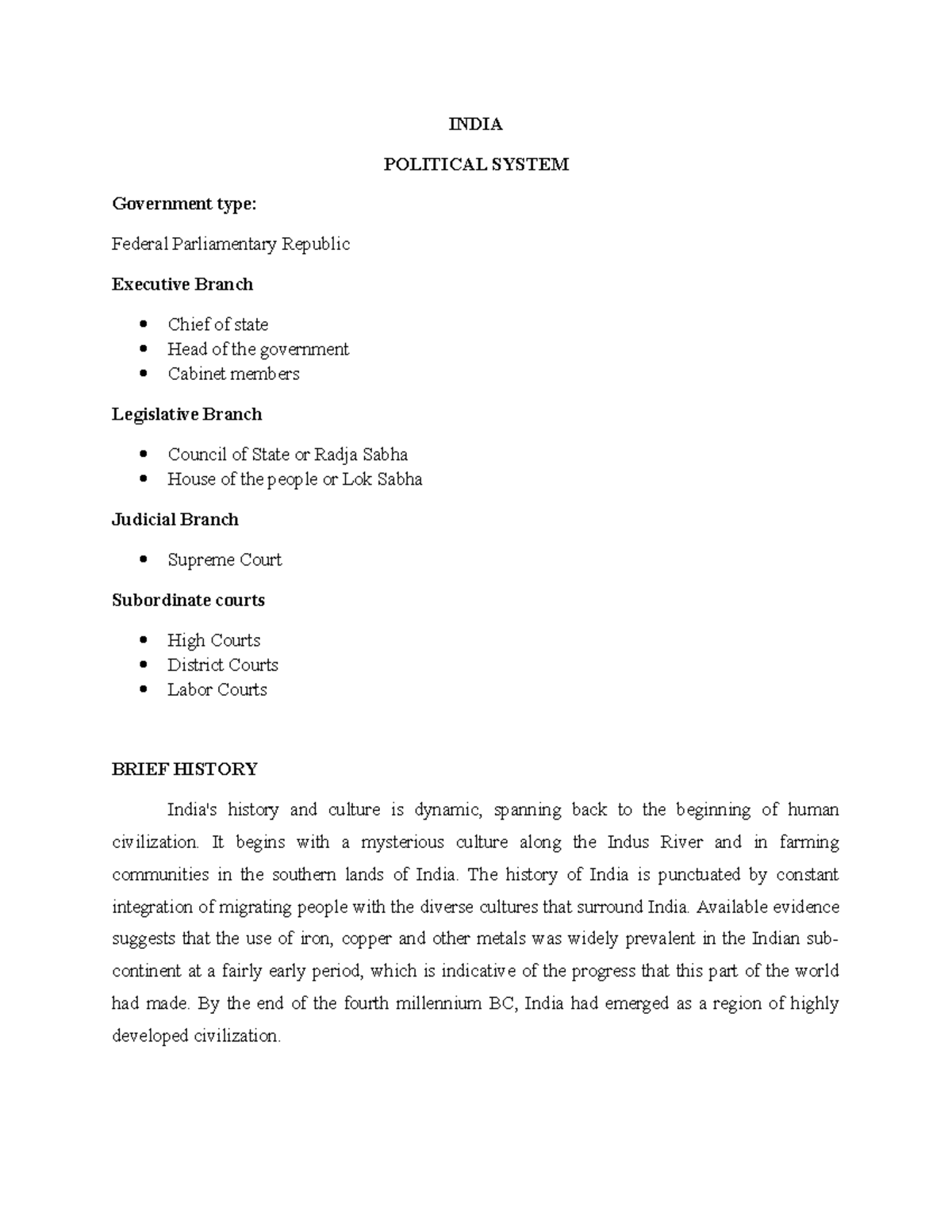 One - Political System of India - INDIA POLITICAL SYSTEM Government ...