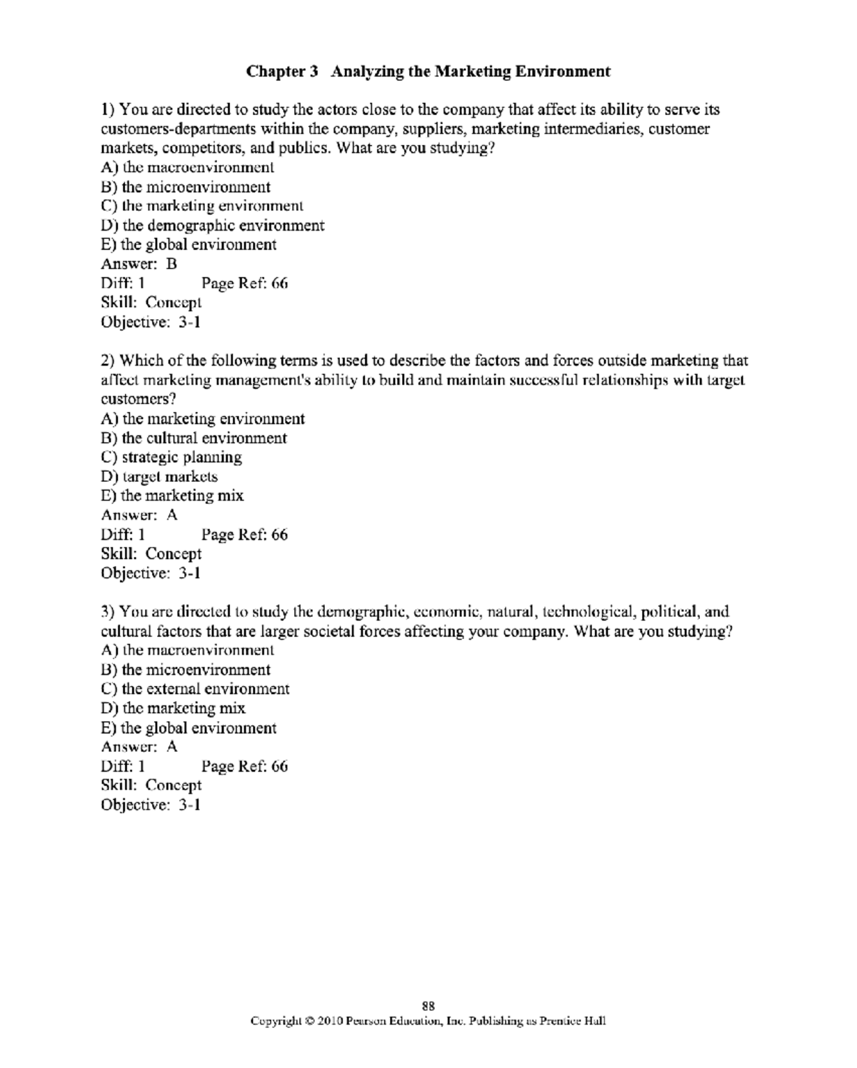 MM Test Bank Ch03 - Marketing testbank for practice questions ...