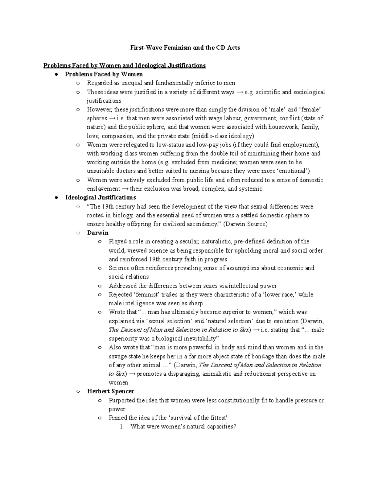 1. First-Wave Feminism and the CD Acts - First-Wave Feminism and the CD ...