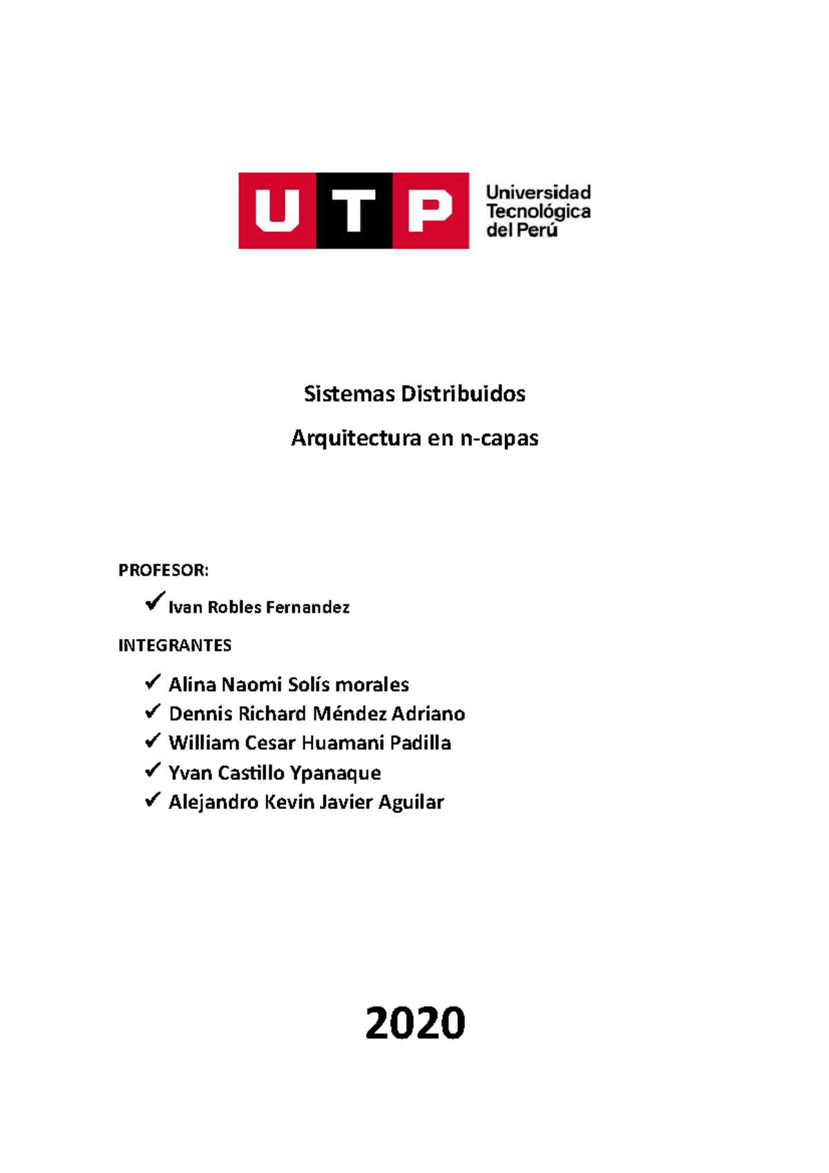 Arquitectura en N capas - Sistemas Distribuidos Arquitectura en n-capas ...