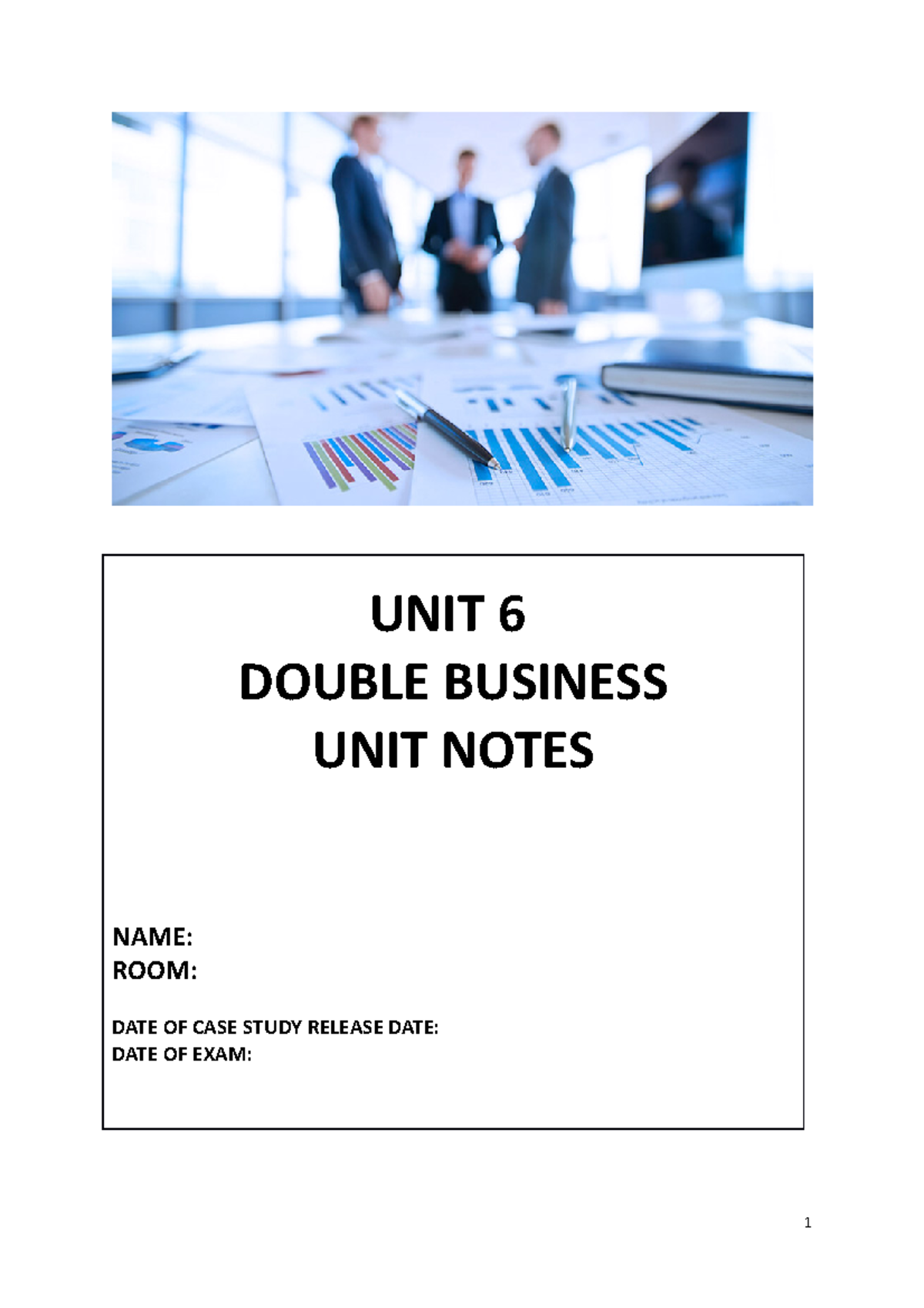 2 Unit 6 Blank Notes Student Book - UNIT 6 DOUBLE BUSINESS UNIT NOTES ...