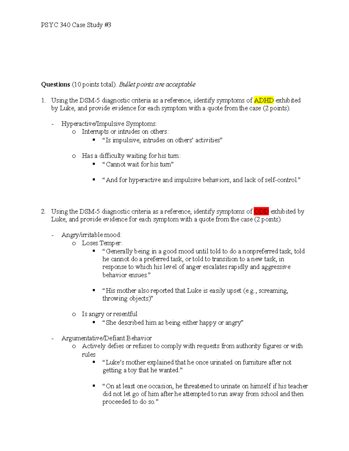 Case Study 3 Joyce Lui Questions 10 Points Total Bullet Points