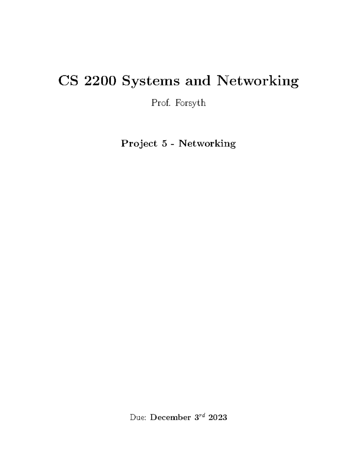 Project-5 - Project 5 PDF - CS 2200 Systems and Networking Prof ...