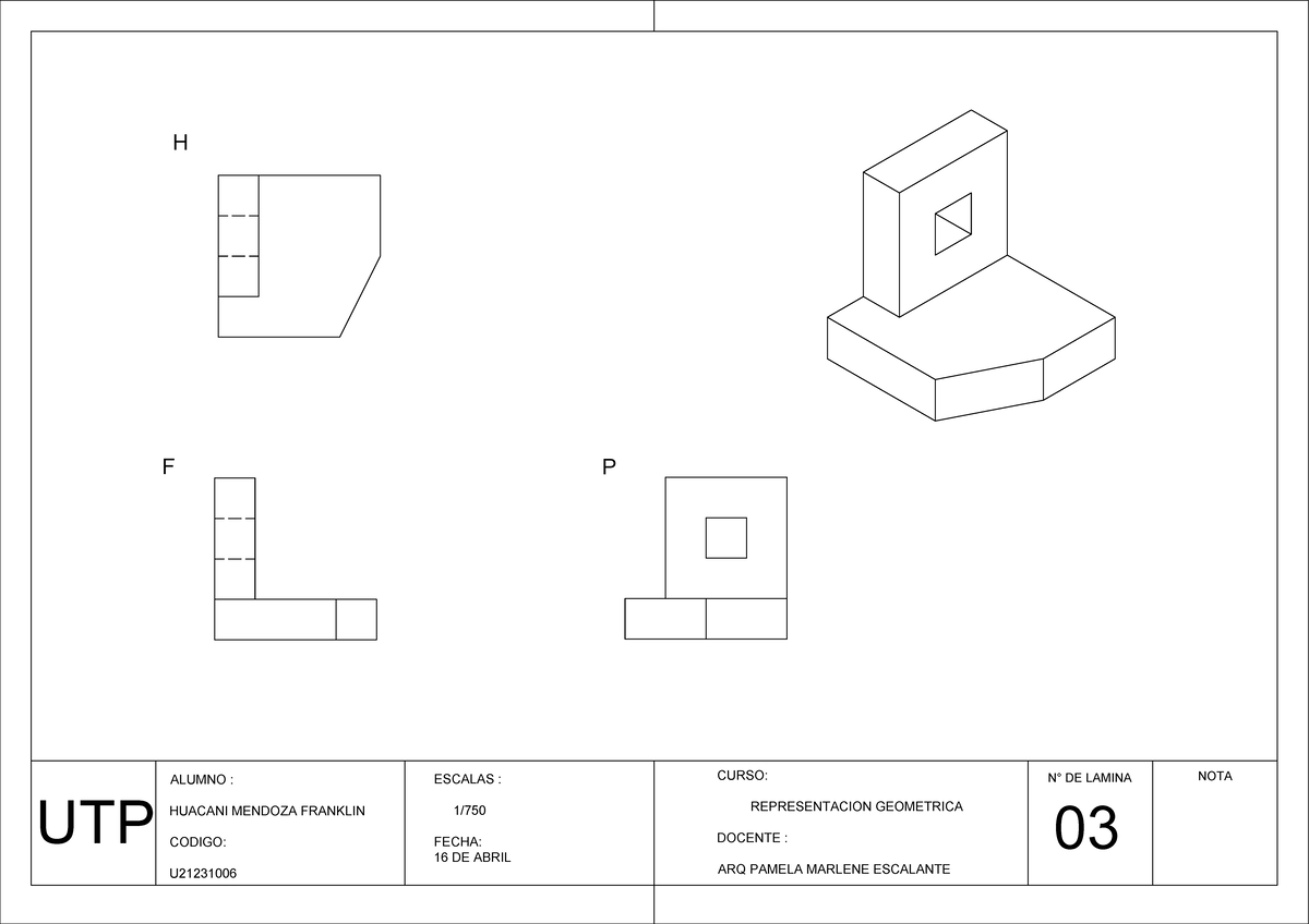 Lamina A3 T3 - arquitectura - UTP ALUMNO : HUACANI MENDOZA FRANKLIN ...
