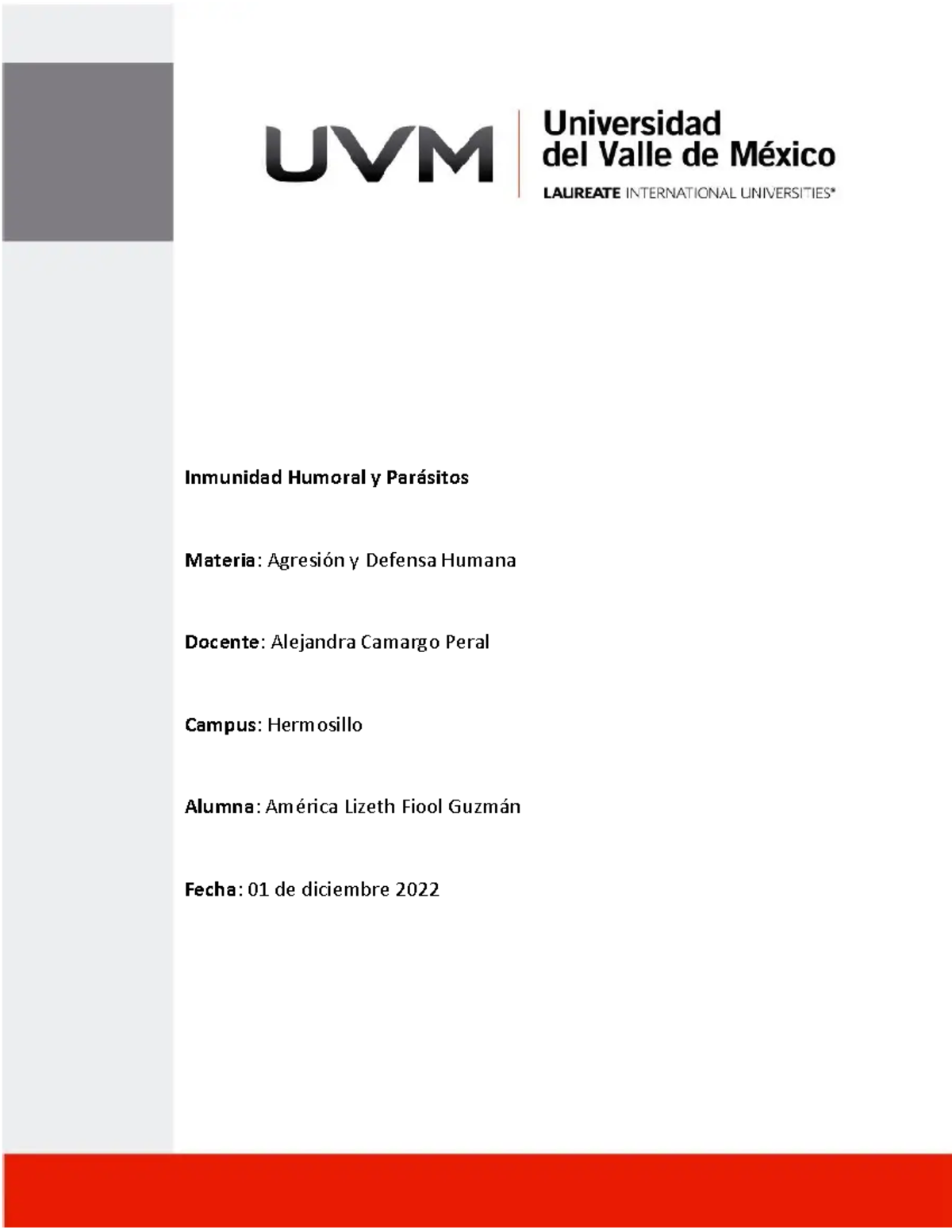 Tarea mapas - América Fiool - Inmunidad Humoral y Parásitos Materia ...