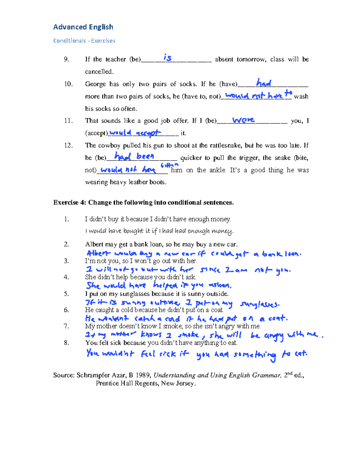 Conditionals - Tutorial - HLMS - Advanced English Conditionals ...