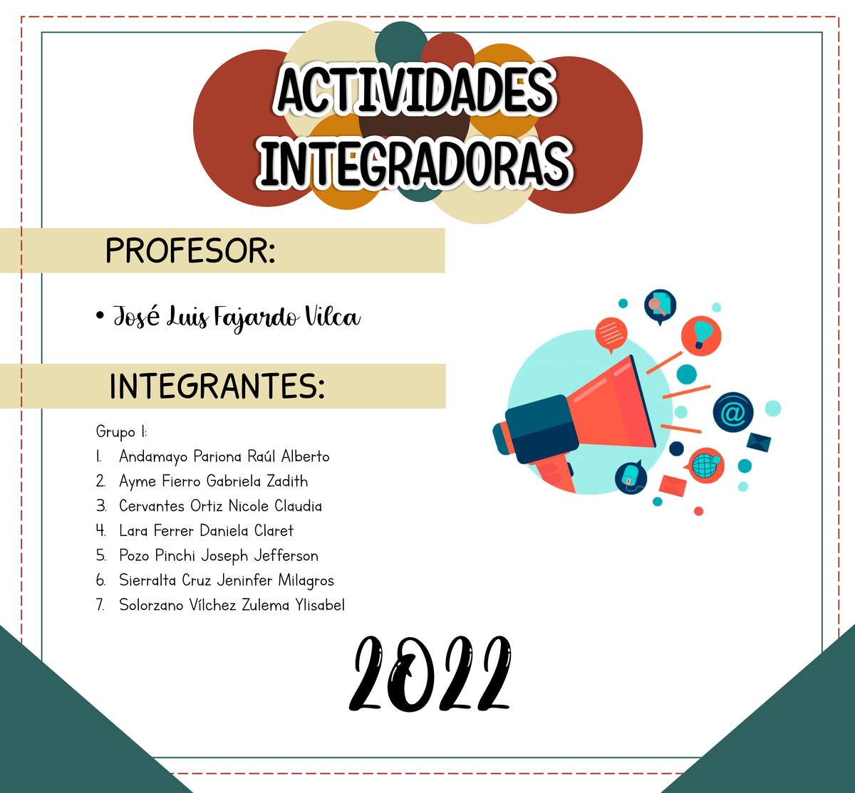 Actividad+MAPA+ Integrador+x - Matemática II - INTEGRANTES: • José Luis ...