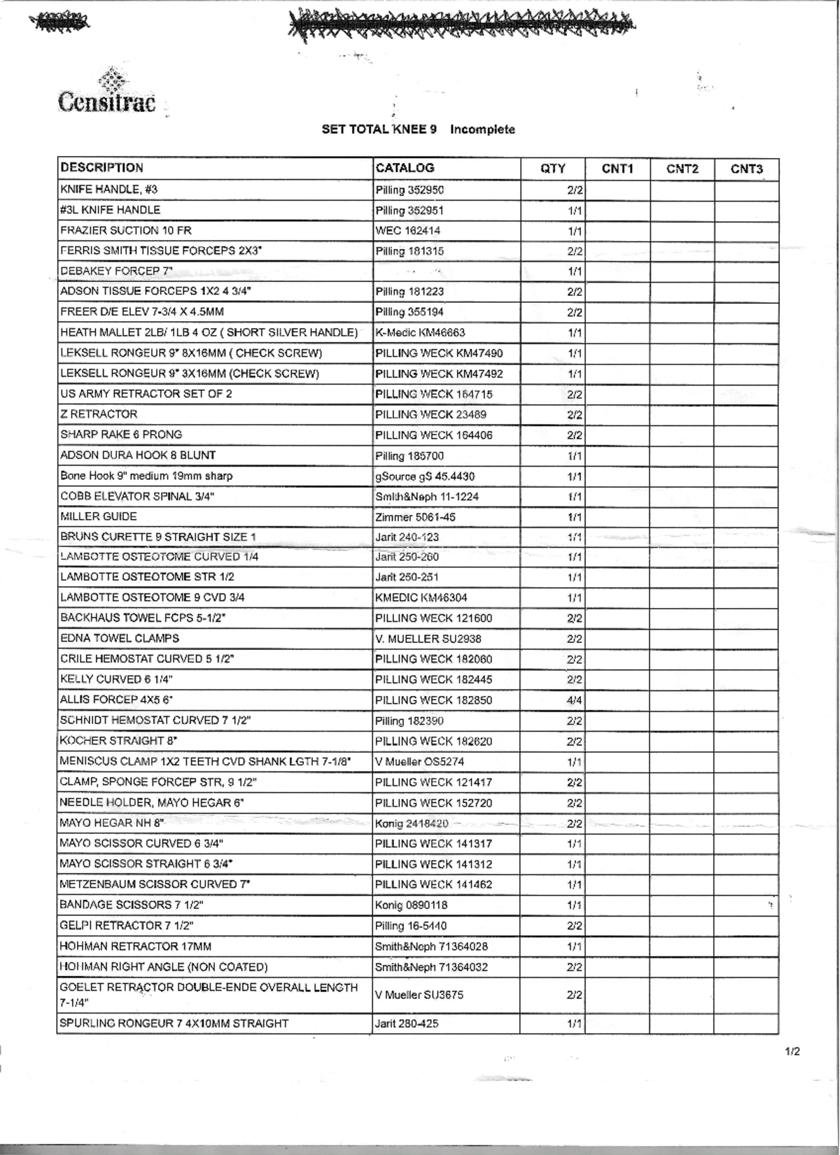 Instrumentation Sheet - D361 - Studocu