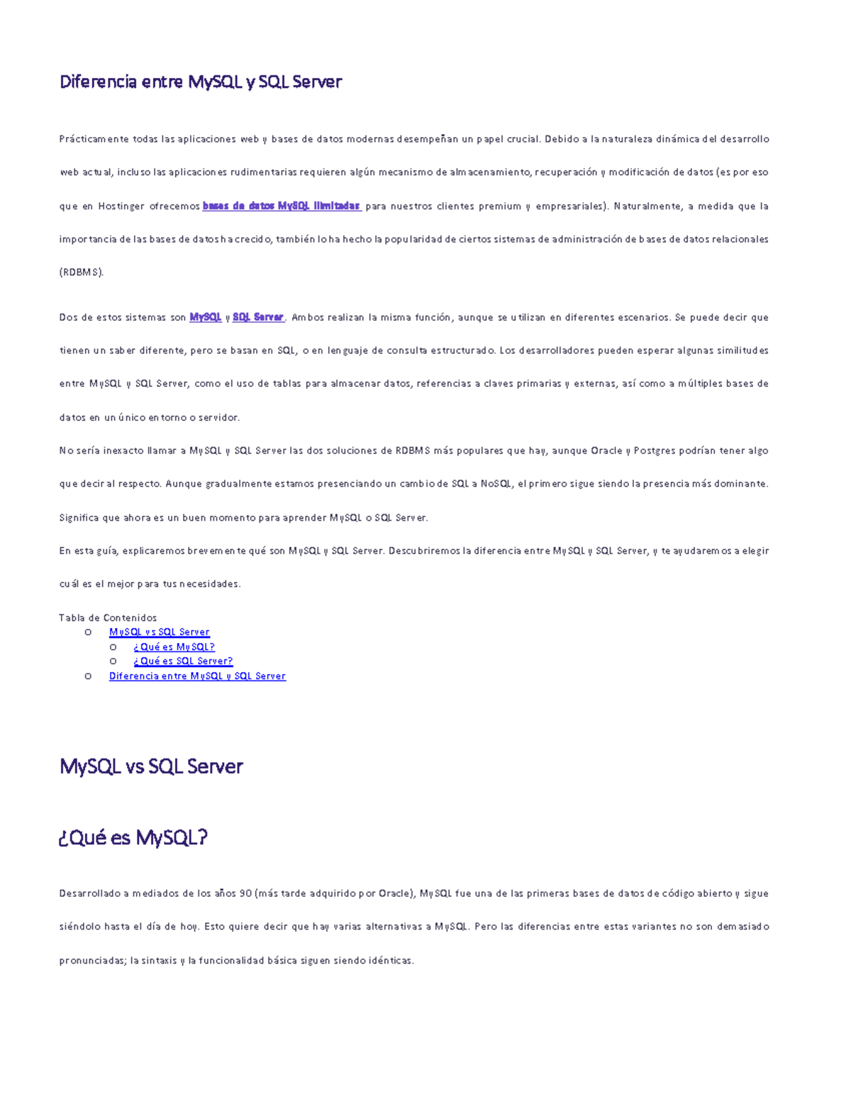 My Sql vs SQLServer - Comparación de 2 bases de datos, historia y sus ...