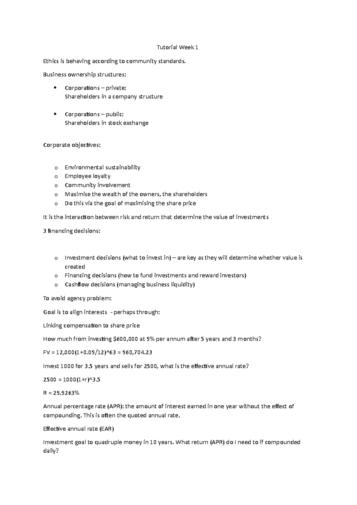 Tutorial Week 1 summary - Tutorial Week 1 Ethics is behaving according ...