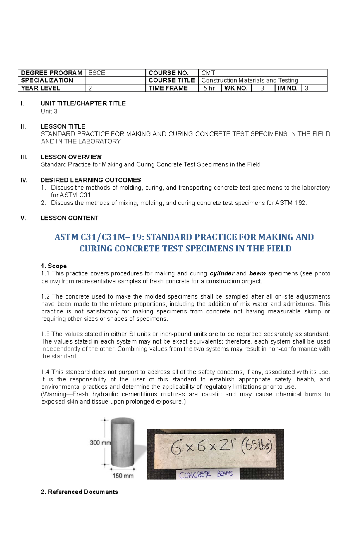 CMT-Module-3 part 1 - Construction Materials and Testing Module 3 Part ...