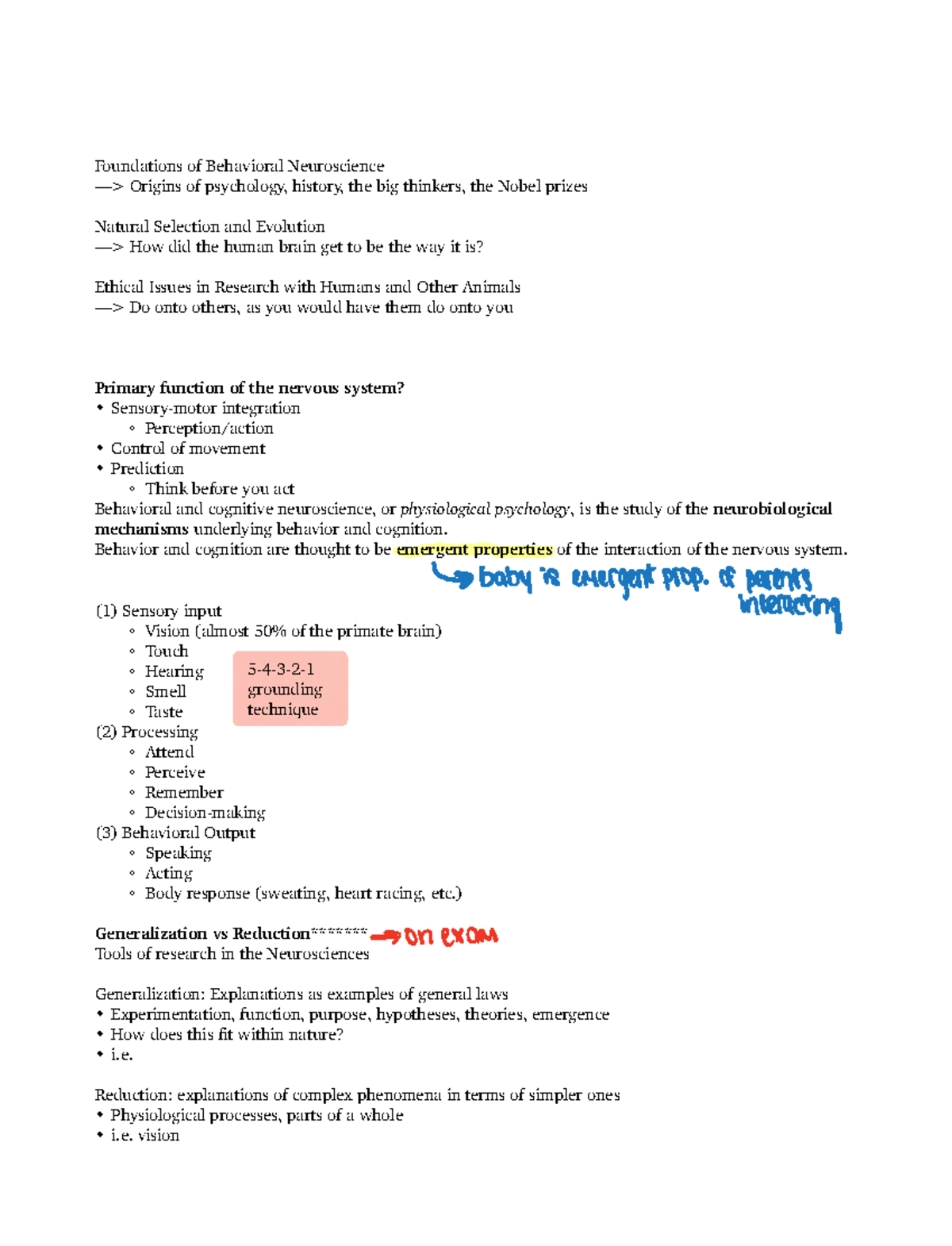 Chapter 0 Introduction - Foundations of Behavioral Neuroscience ...