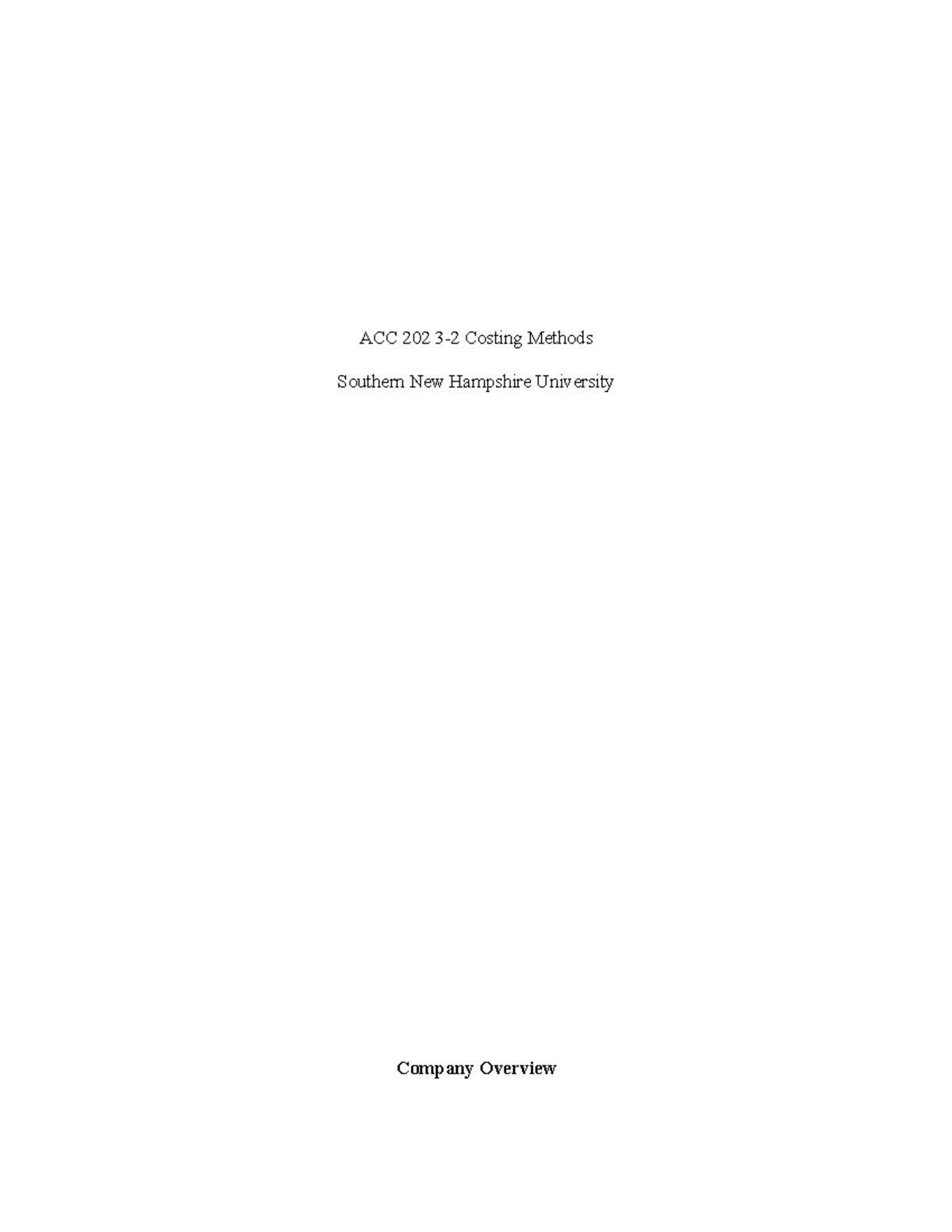 Acc 202 3 2 Costing Methods Acc 202 3 2 Costing Methods Southern