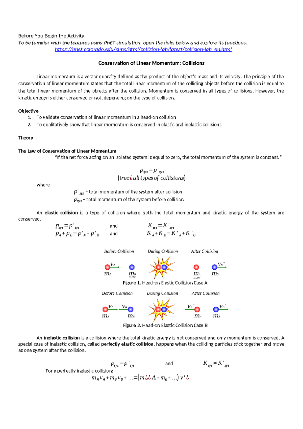 PHy - Physics Activity. - Before You Begin the Activity To be familiar ...