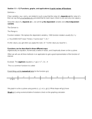 5.2 part two student notes - X Y -1 1 2 3 4 5 6 7 8 9 10 1 2 3 4 5 6 7 ...