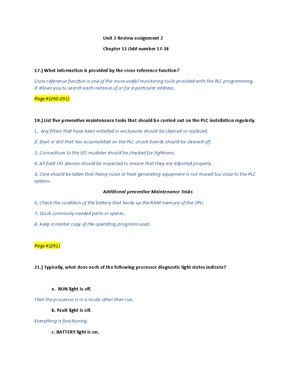 EET231 U2 Chapter Review Assignment 2 - Unit 2 Review assignment 2 Chapter 13 Odd number 17- 17 ...