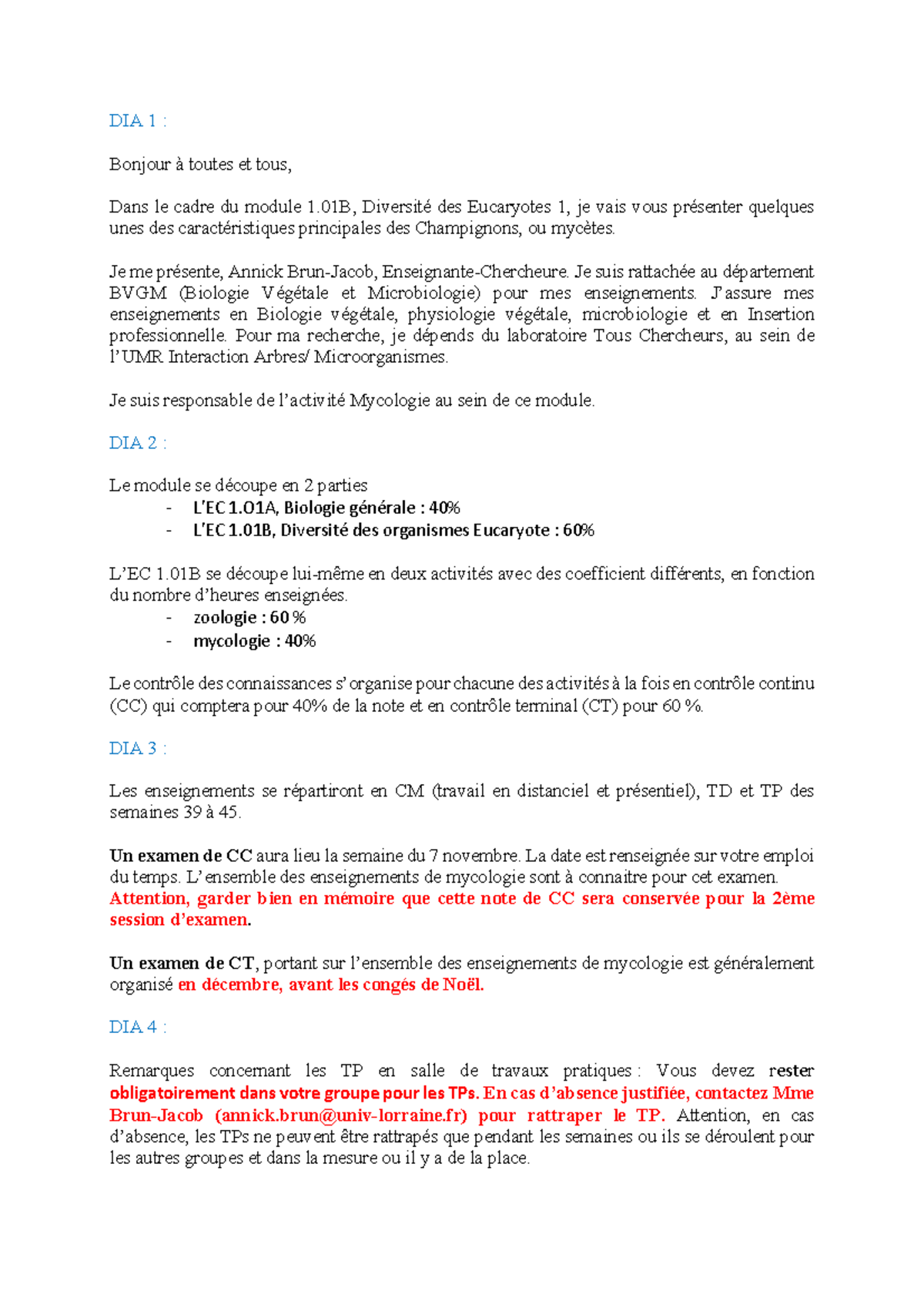 CM1 - moitié du cours - DIA 1 : Bonjour à toutes et tous, Dans le cadre ...