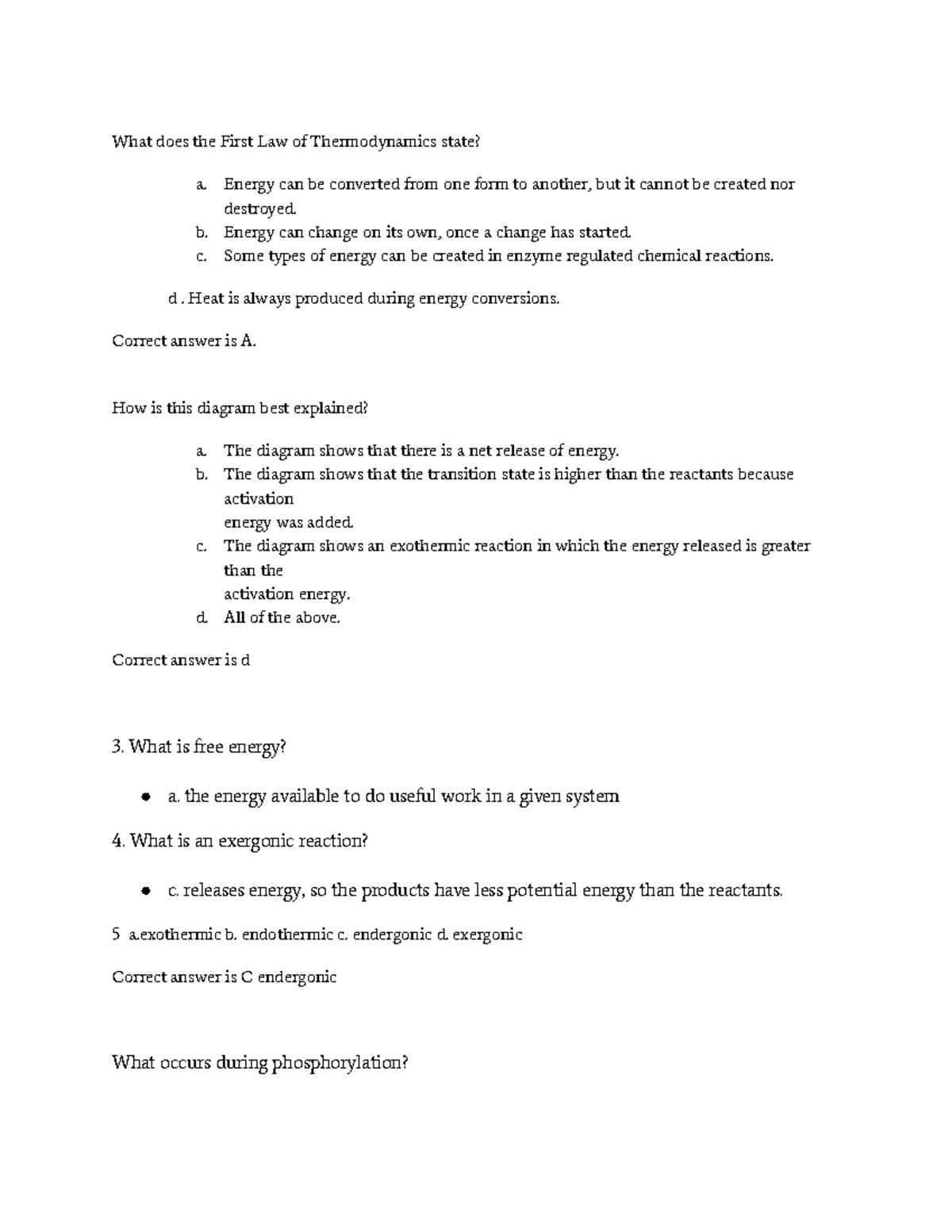 Quiz UNIT 2 - mdm4u quiz - What does the First Law of Thermodynamics ...