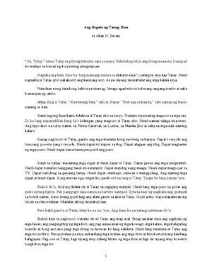 450689033 Outline Report Pagsasalin Ang pagsasalin sa Filipino mula sa ...