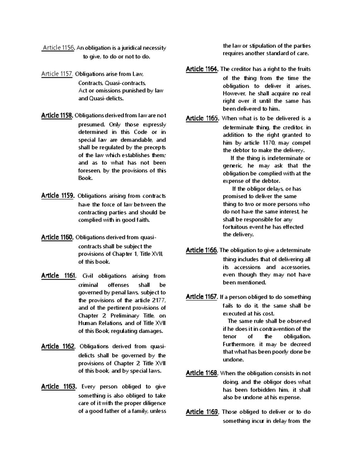 Scribd - oblicon - Article 1156. An obligation is a juridical necessity ...