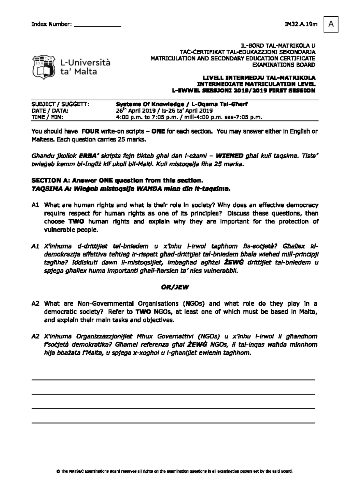 MAY 2019 - My notes - science - Studocu