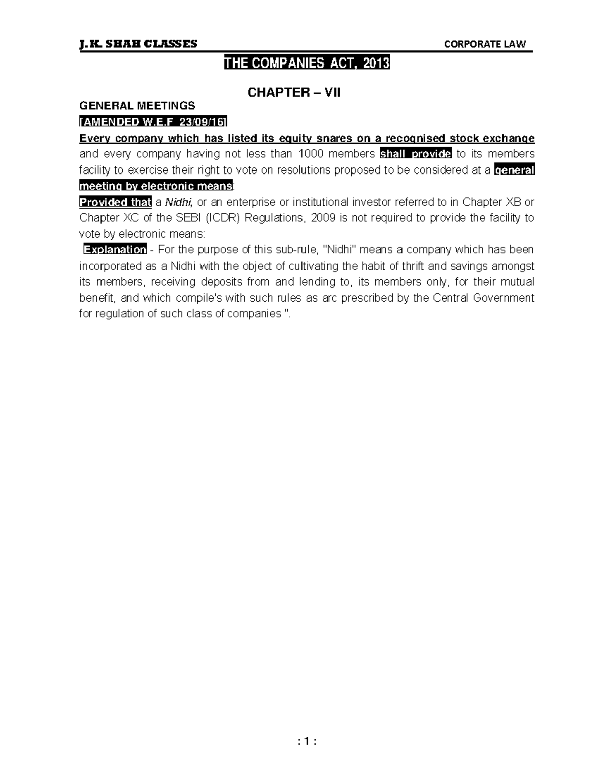 Corporate LAW AMendments for MAY NOV 2017 updated 01 12 16 - THE ...