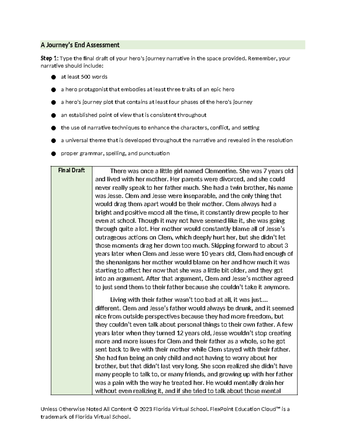 A journeys end assessment - A Journey's End Assessment Step 1: Type the ...