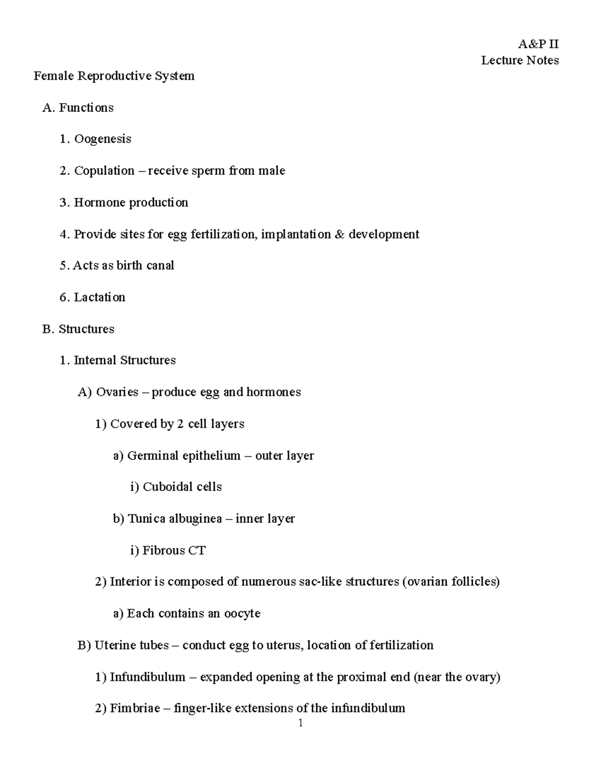 2021-BIOL 2652-Anatomy-Physiology-II-Female Reproductive System-Lecture ...