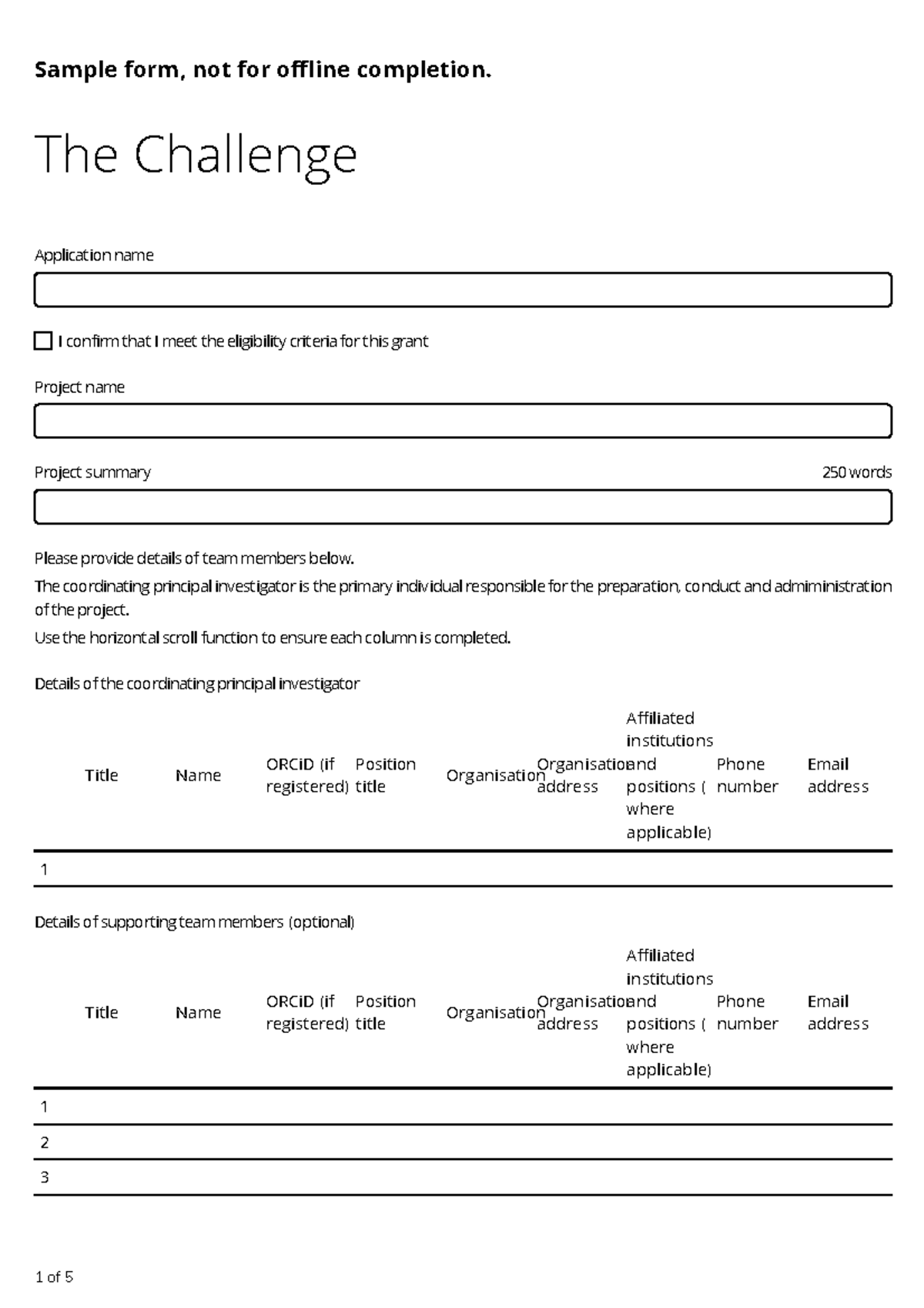 Sample-application-form - Sample form, not for offline completion. The ...