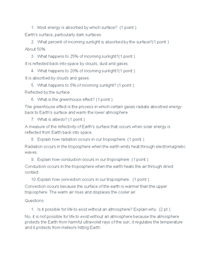 Atmospheres of terrestrial planets guided notes - Atmospheres of ...