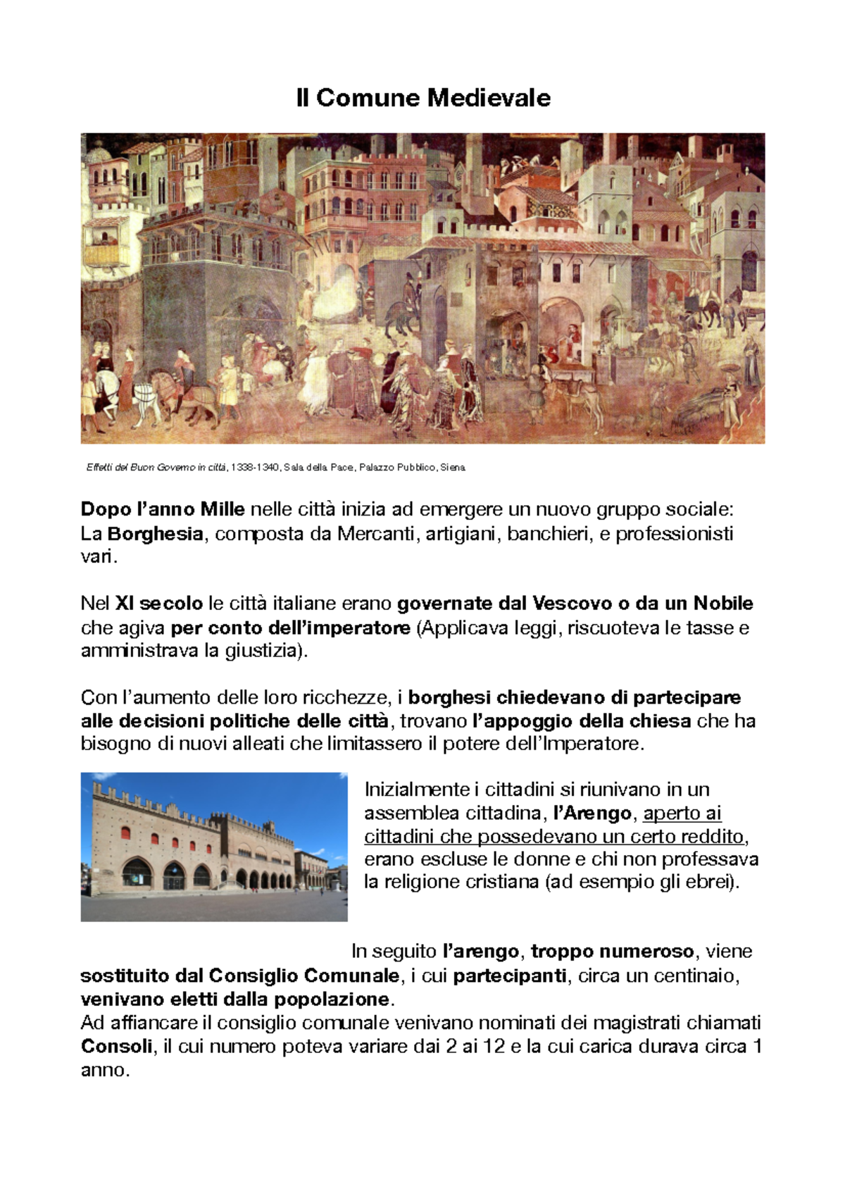 Comuni Medievali, Federico I e Federico II, Le crociate - Il Comune ...