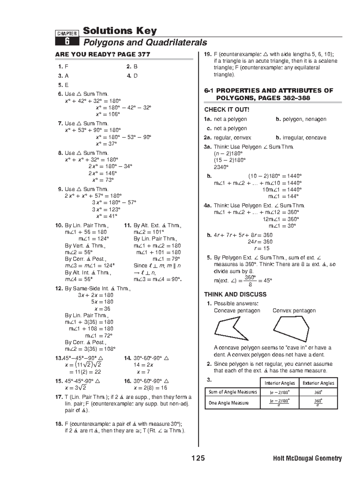 Geo - lnkblkjblhjbljk - Solutions Key 6 Polygons and Quadrilaterals ...