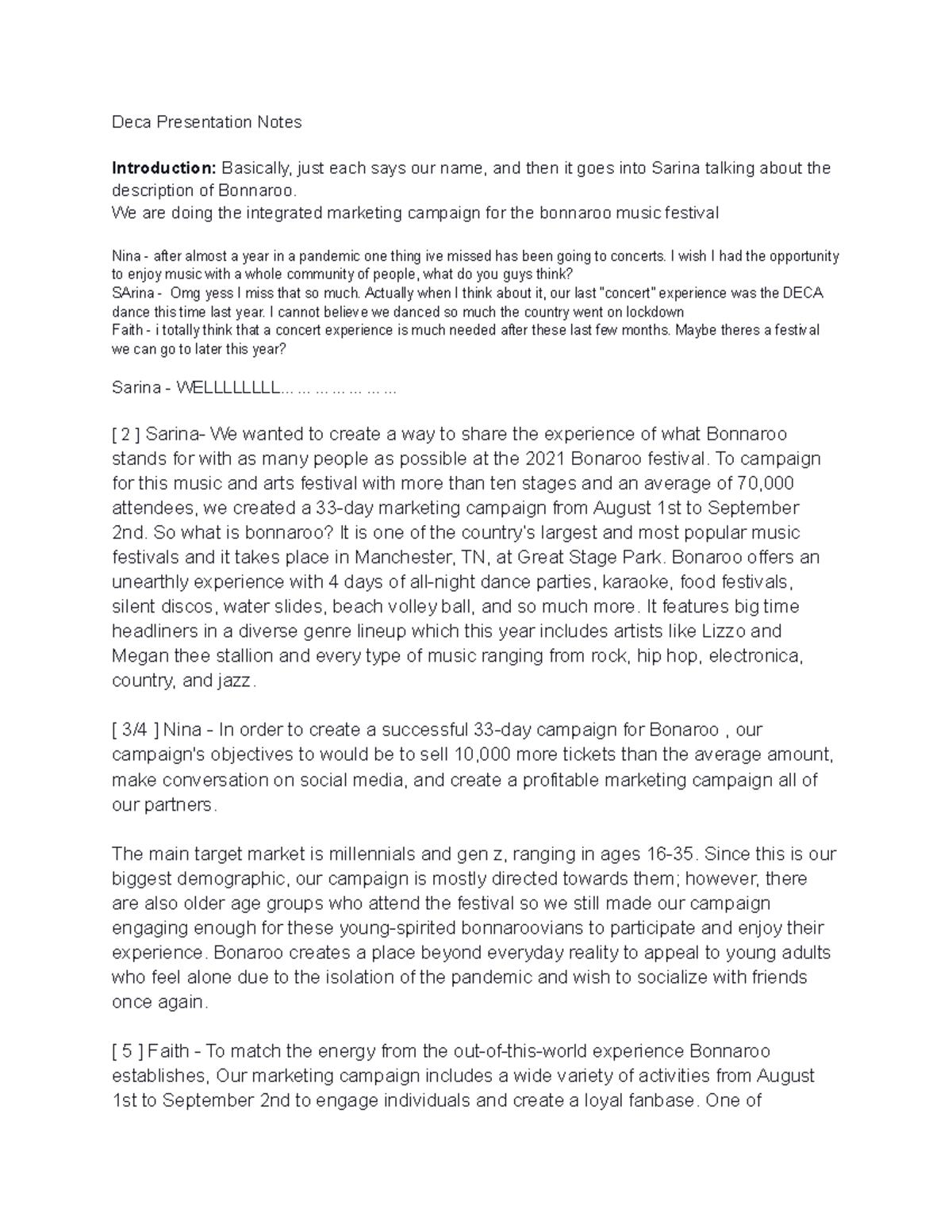 Deca Presentation Notes - Deca Presentation Notes Introduction ...