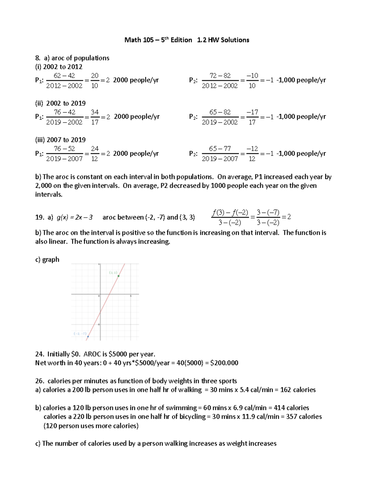 105 5th edition - 1.2 Hw Solutions - Math 105 – 5th Edition 1 HW ...