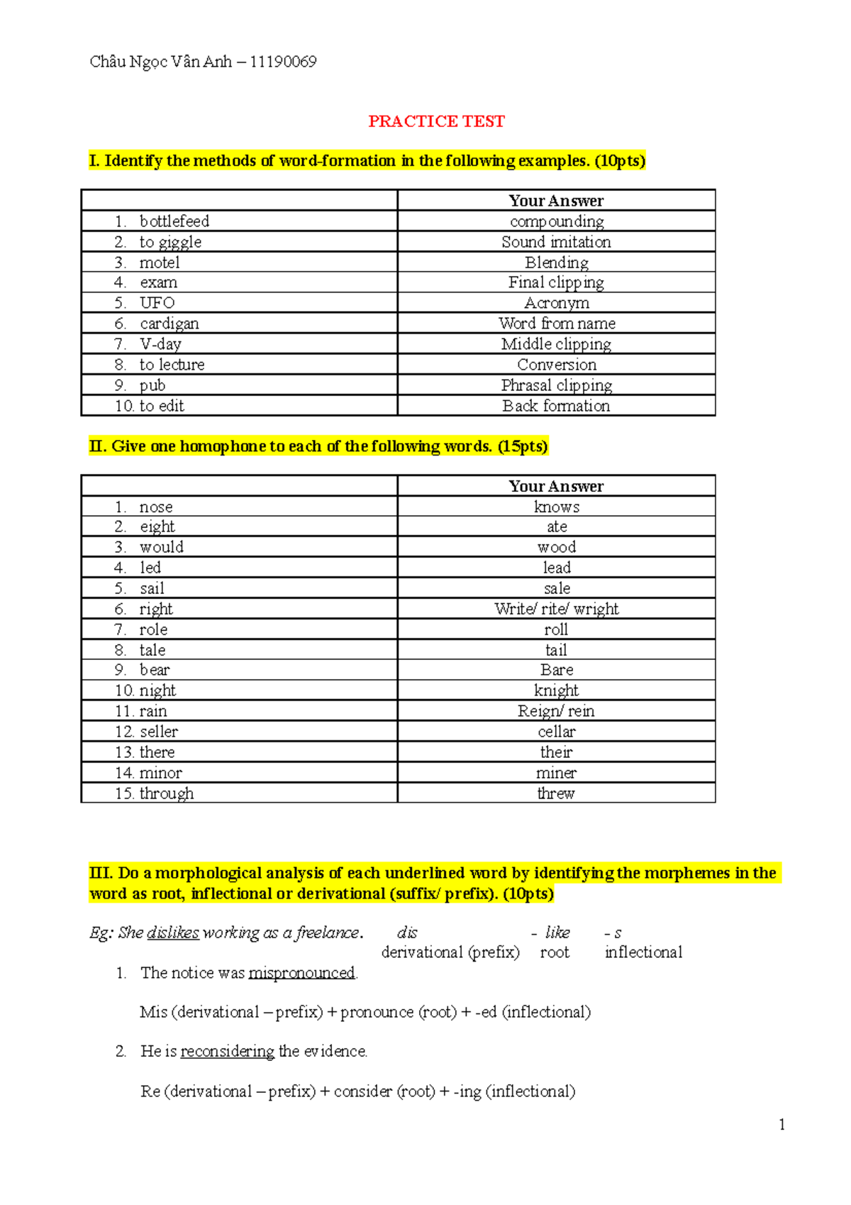Châu Ngọc Vân Anh Practice test and sample practice test 2 - PRACTICE ...