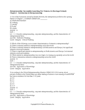 Chapter 4 Entrepreneurship - Studocu