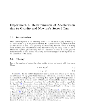 Experiment Twelve - Experiments 12 Experimental Determination of the ...
