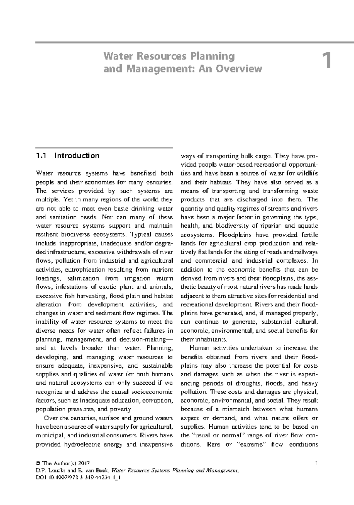 978-3-319-44234-1 1 - 1 Water Resources Planning and Management: An ...