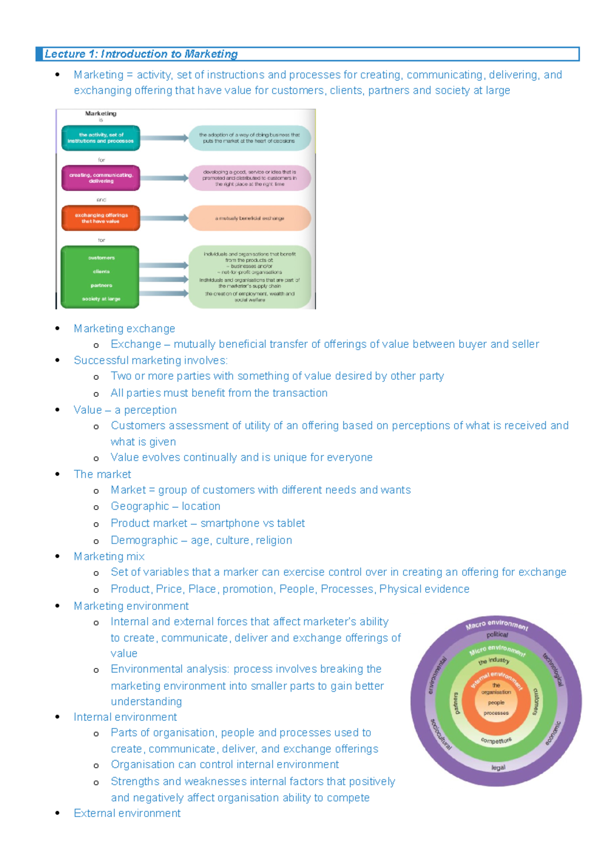 Marketing Foundations - Lecture 1: Introduction to Marketing Marketing ...