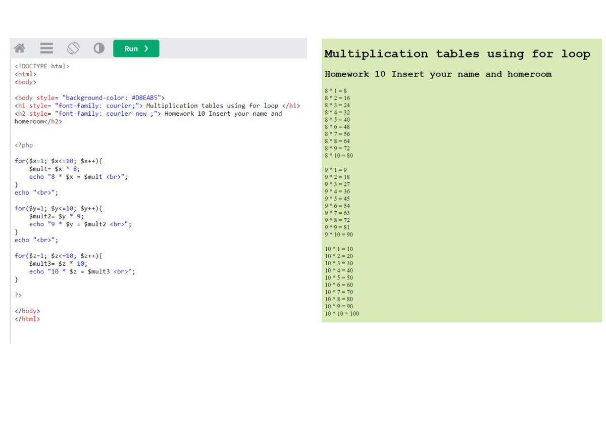 Assignment 10 For Loop - Introduccion a la programacion 1 - Studocu