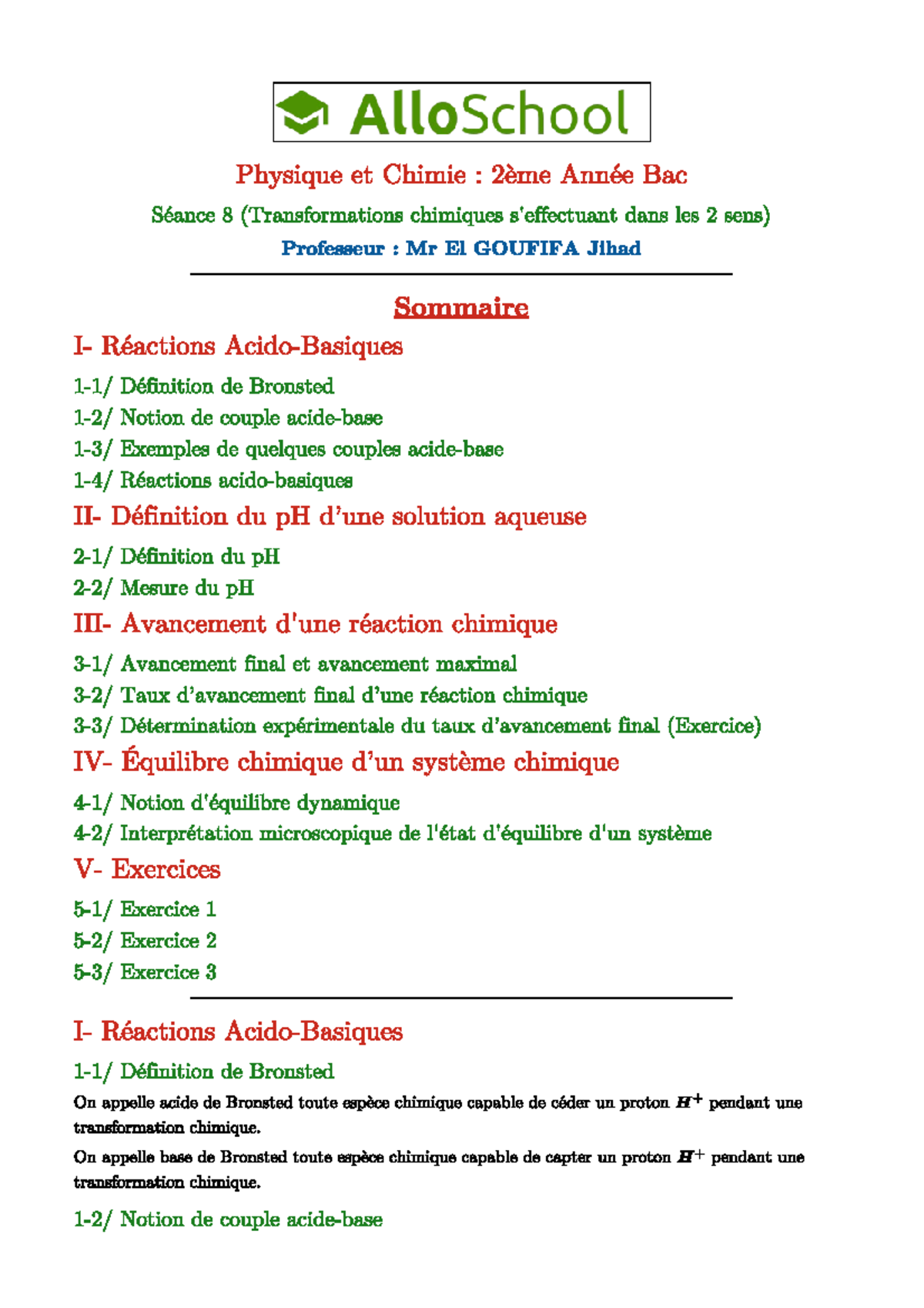 Seance 8 transformations chimiques s effectuant dans les 2 sens 1 ...